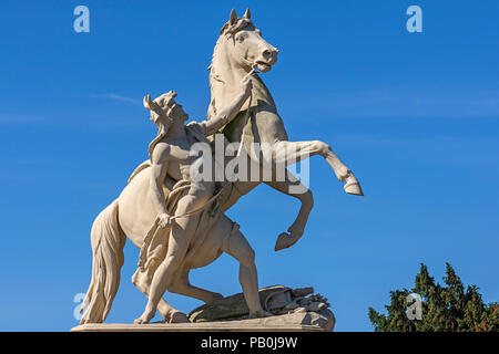 Obotrite tames his horse, sculpture by Christian Genschow about 1873 ...