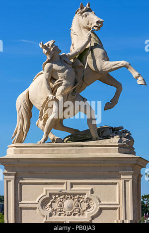 Obotrite tames his horse, sculpture by Christian Genschow about 1873 ...