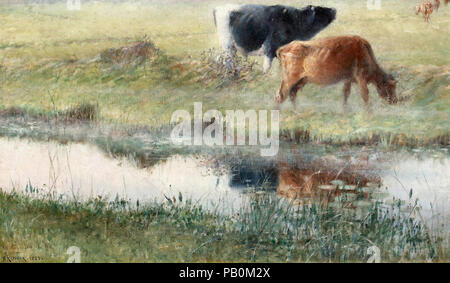 Kreuger Nils - Bull and Cow by Snärjebäcken Knapegård - Swedish School ...
