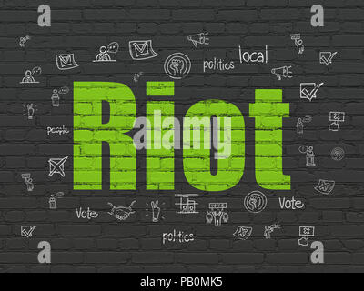 Politics concept: Riot on wall background Stock Photo - Alamy