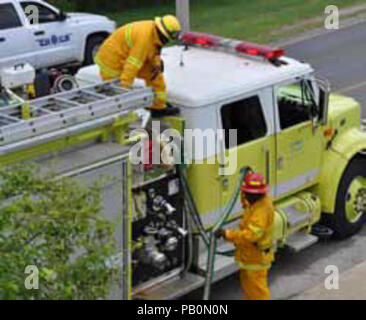 White Fire Engine Stock Photo - Alamy