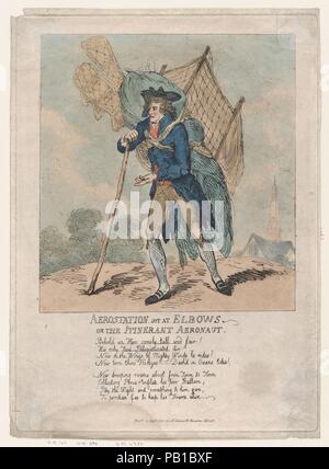 Drawings and Prints, Print, Aerostation out at Elbows, or The Itinerant ...