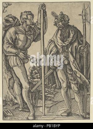 Halberd, c. 1520. Germany, 16th century. Steel, pierced quatrefoil ...