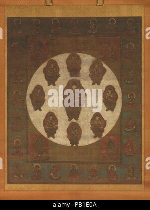 Monju Bosatsu with Eight Sacred Sanskrit Syllables, mid- to late 14th ...