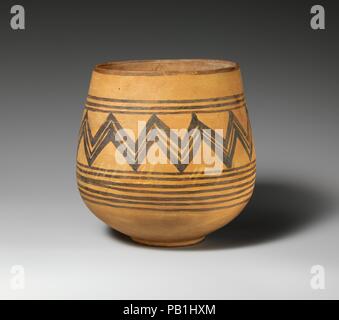 Cup ". Terracotta with painted decoration in black. Neolithic period ...