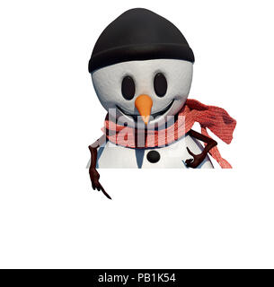 A snowman illustration made on the 3D software Stock Photo - Alamy