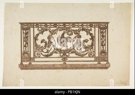 Design for an Iron Railing, Anonymous, French, 19th century, 19th ...