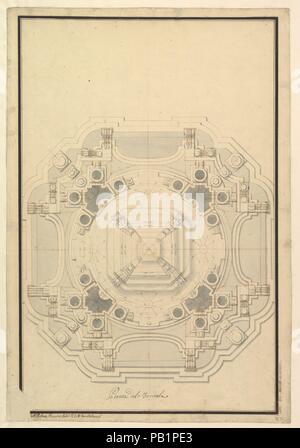 Ground Plan for the Catafalque for Louis XIV (d. 1715) 1972 by Giuseppe ...