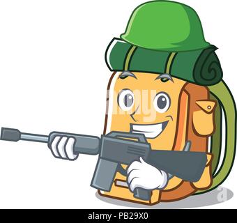 Military backpack icon, flat style Stock Vector Art & Illustration ...