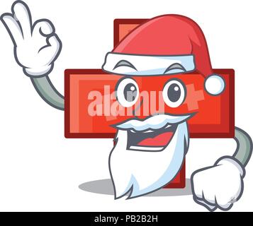 Santa with candy cross mascot cartoon style Stock Vector Image & Art ...