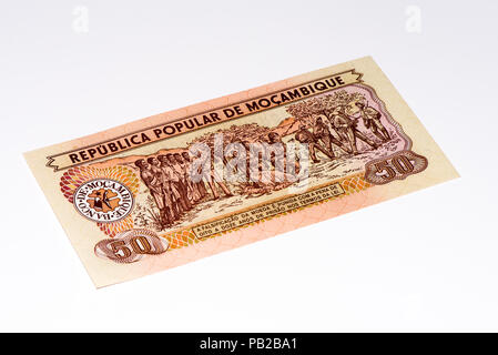 50 Mozambican metical bank note. Mozambican metical is the national ...