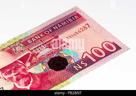 100 Namibian dollars bank note of Namibia. Namibian dollars is the ...