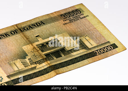 20000 Ugandan shillings bank note. Ugandan shilling is the national ...