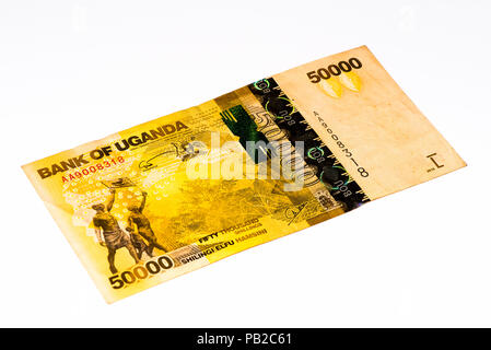 50000 Ugandan shillings bank note. Ugandan shilling is the national ...