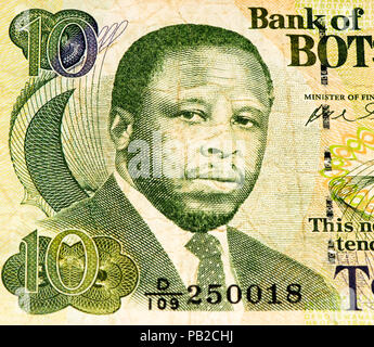 Botswana Ten 10 Pula Bank Note Stock Photo - Alamy
