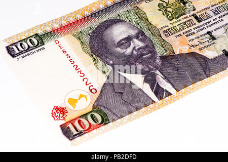 100 Kenyan shillings bank note of Kenya. Kenyan shilling is the ...
