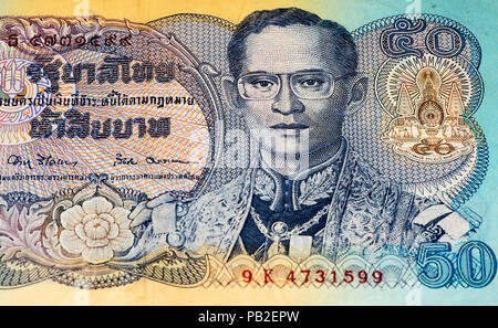 50 bath bank note. Bath is the national currency of Thailand Stock ...