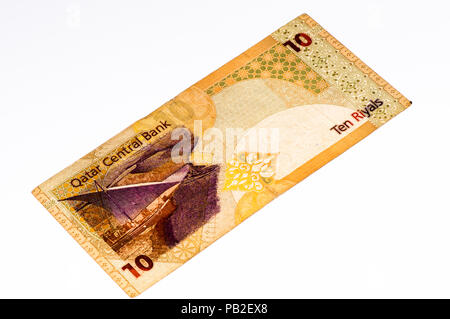 10 Qatari Riyals, banknote, front, Qatar Stock Photo - Alamy
