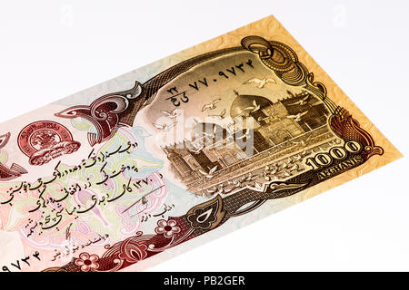 1000 afghani bank note. Afghani is the national currency of Afghanistan ...