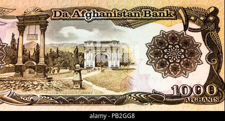 1000 afghani bank note. Afghani is the national currency of Afghanistan ...