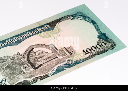 10000 afghani bank note. Afghani is the national currency of ...