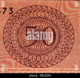 50 sen bank note. Sen is the former currency of Indonesia Stock Photo ...