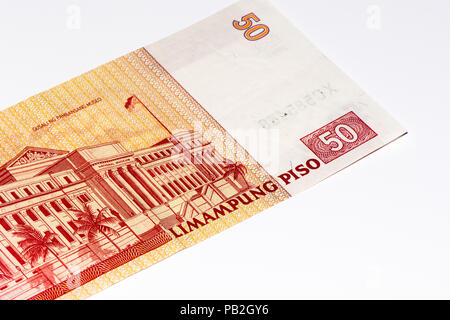 50 pesos bank note of Philippines. Pesos is the national currency of ...