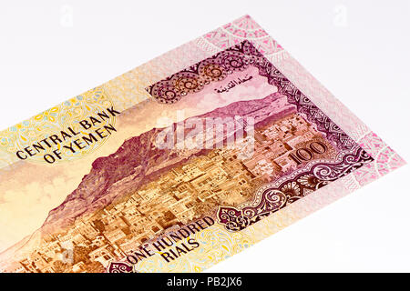 100 Yemeni rial bank note. Rial is the national currency of Yemen Stock ...