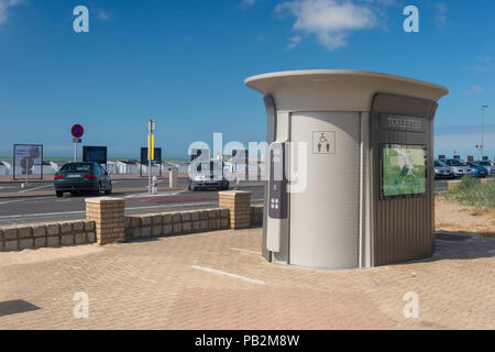 A Sanisette automatic self-cleaning public toilet, public restroom ...