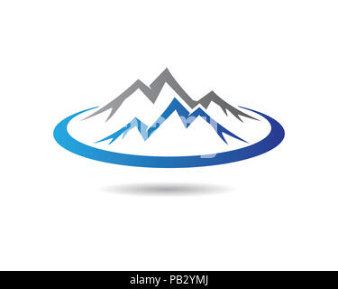 Mountain Logo template vector icon illustration design Stock Photo - Alamy