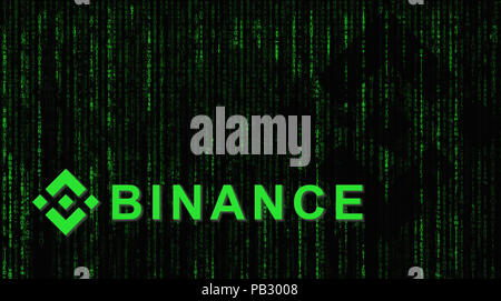 Binance is a finance exchange market. Crypto Currency background ...