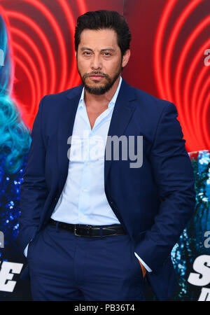 Sam Medina attends the premiere of 'Mile 22' at the Westwood Village ...