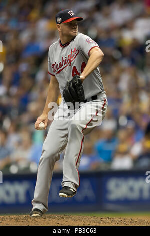 Washington Nationals relief pitcher Ryan Loutos (52) in action during a ...
