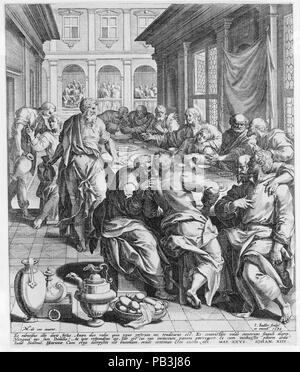 Maerten de Vos, The Last Supper, painting in oil on canvas, before 1603 Stock Photo - Alamy