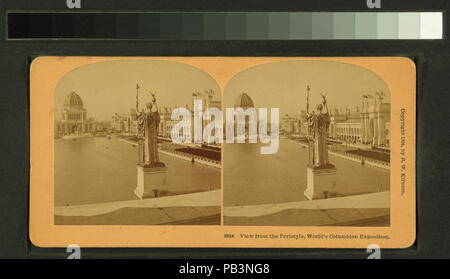 A view of the Peristyle at the 1893 World's Columbian Exposition in ...