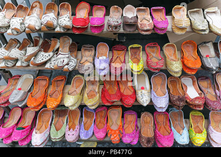 Various colorful leather ballet flats woman shoes Stock Photo - Alamy