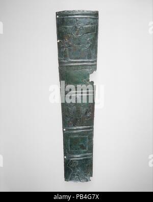 Quiver. Bronze. 8th century BC. Decorated with images of Urartian battle chariots and mounts ...