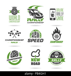 Rally icon set, sports icons Stock Photo - Alamy