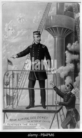 A photograph of Rear Admiral George Dewey, celebrated for his pivotal ...