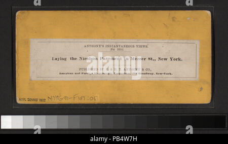 888 Laying the Nicolson pavement in Mercer St, New York (NYPL b11708035 ...