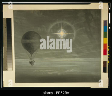 Lunar halo and luminescent cross observed during the balloon Stock ...