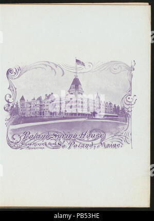 SUNDAY DINNER (held by) HIRAM RICKER & SONS (at) POLAND SPRING HOUSE ...