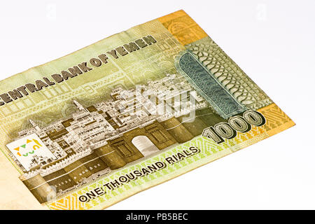 1000 Yemeni rial bank note. Rial is the national currency of Yemen ...