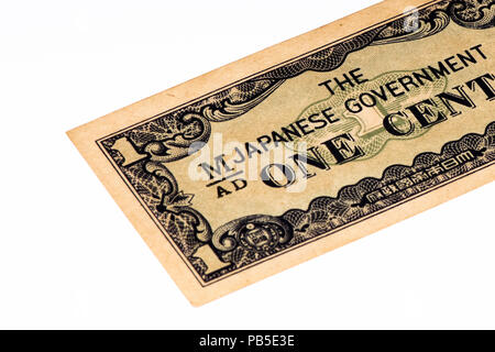 1 cent bank note of Burma Stock Photo - Alamy