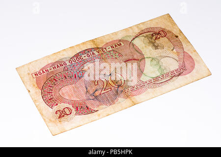 20 dong bank note of South Vietnam. Dong is the national currency of ...