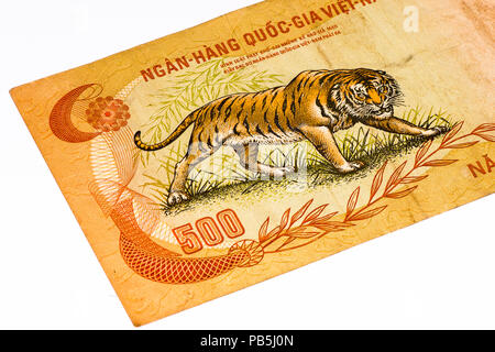 South Vietnamese 500 Dong Banknote from 1970's Showing the Palace of ...