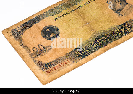 20 Dong Note, a Vietnamese currency note issued during the Vietnam War ...