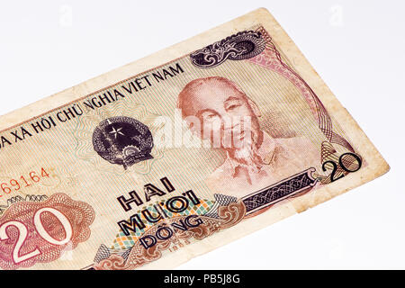 20 Dong Note, a Vietnamese currency note issued during the Vietnam War ...
