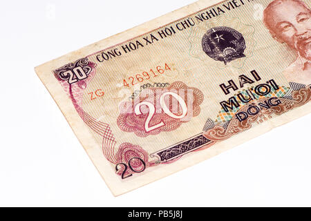 20 Dong Note, a Vietnamese currency note issued during the Vietnam War ...