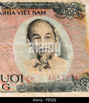 50 dong bank note of Vietnam. Dong is the national currency of Vietnam ...